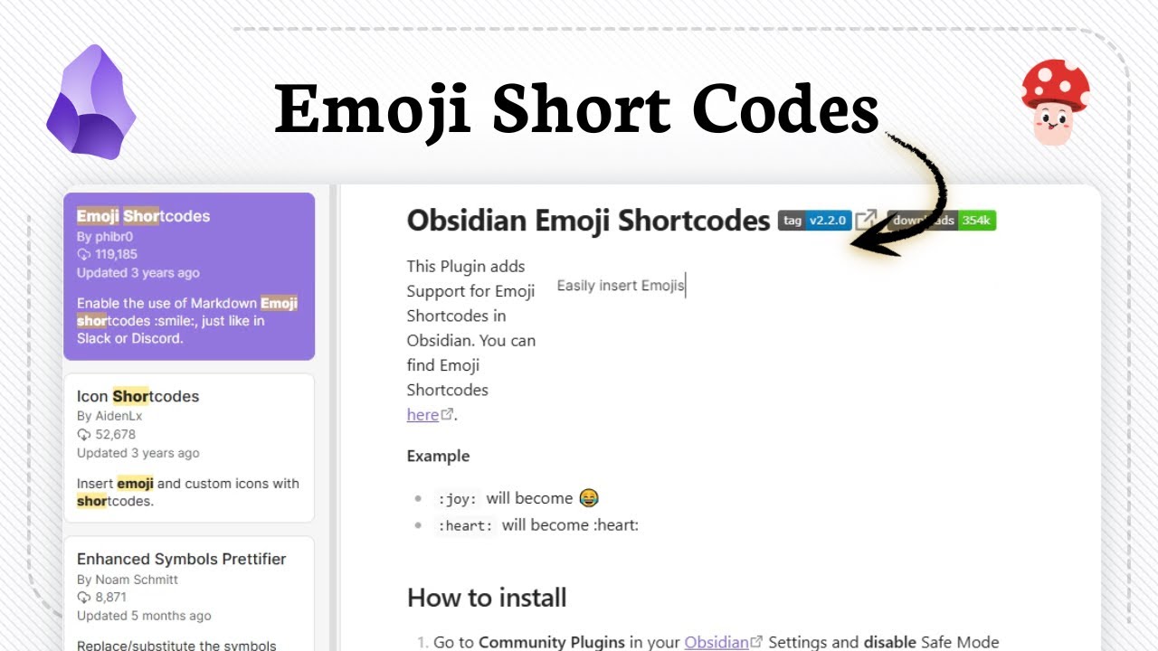 How to install emoji Short codes plugin in obsidian - YouTube
