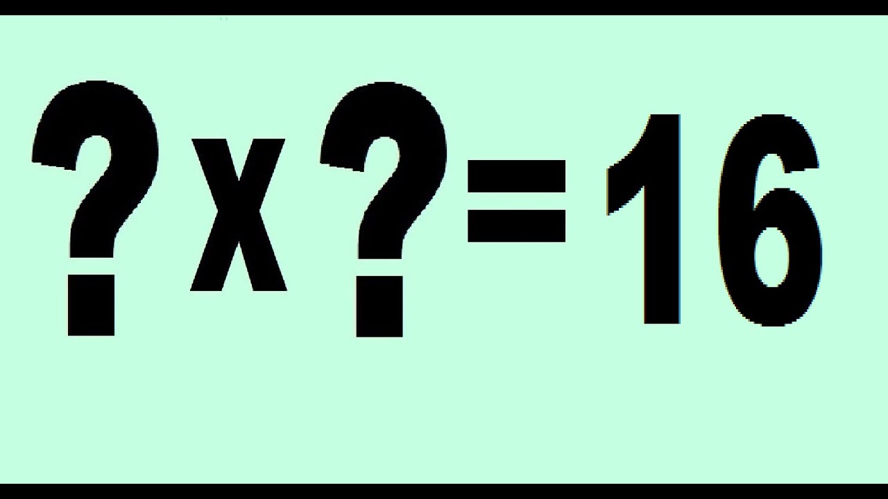 Todas las multiplicaciones que den 16. Un resultado, varias ...