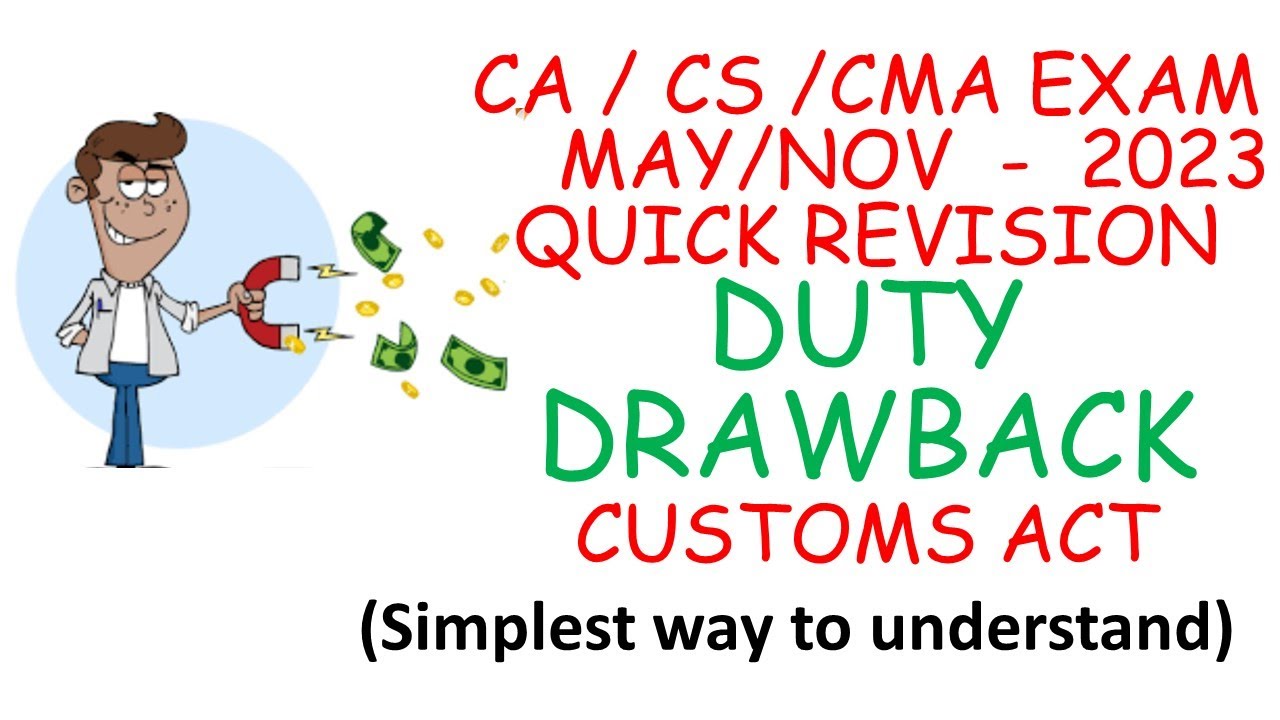 Duty Drawback in customs CA Final / CS / CMA - YouTube