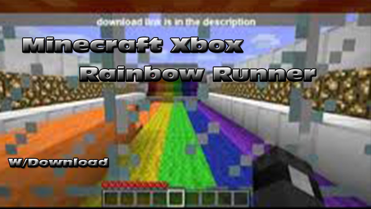 Minecraft Xbox Rainbow Run redstone game w/ download - YouTube