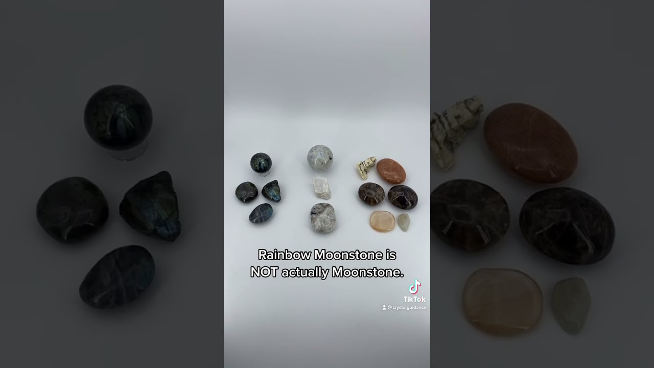Crystal Comparison: Rainbow Moonstone VS Moonstone and Labradorite ...