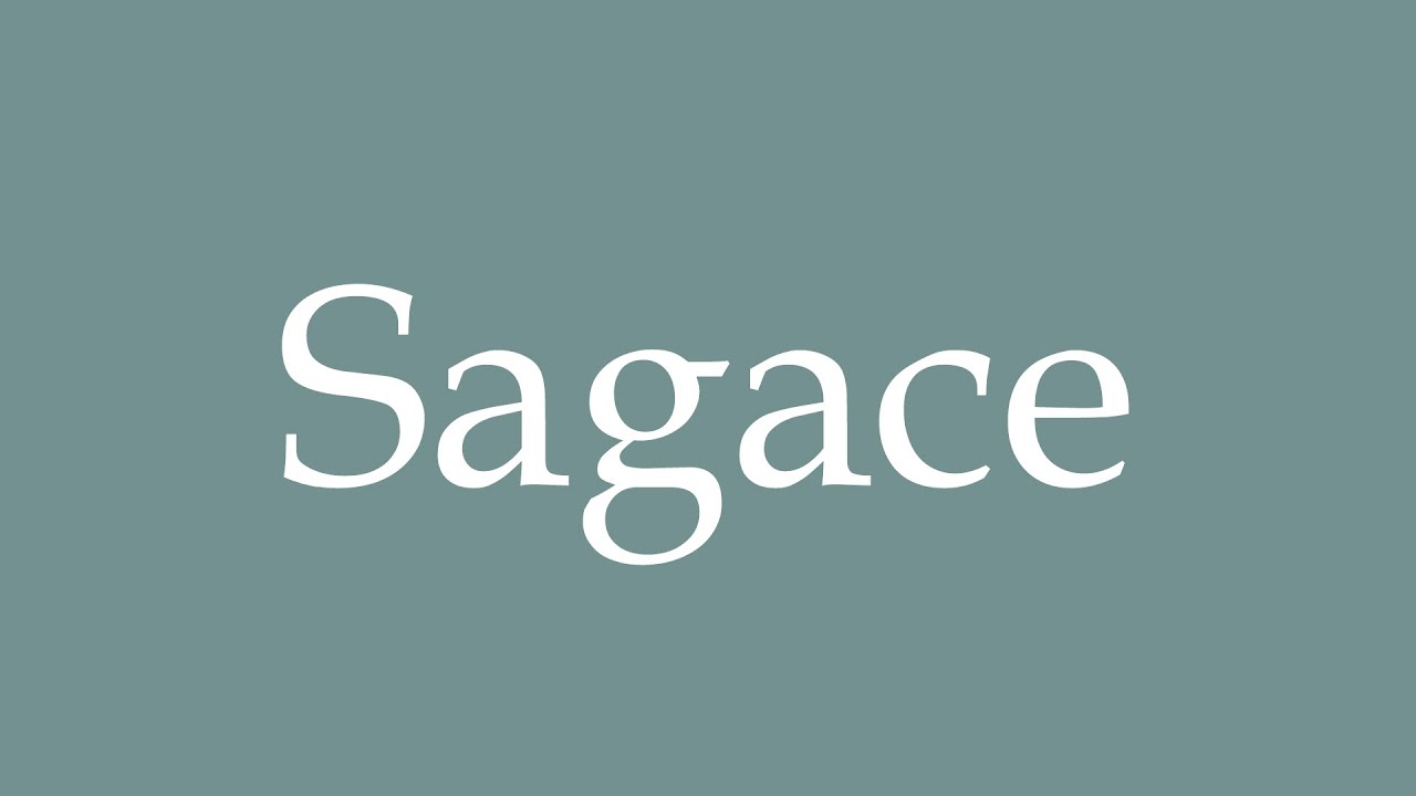 How to Pronounce ''Sagace'' (Sagacious) Correctly in French - YouTube