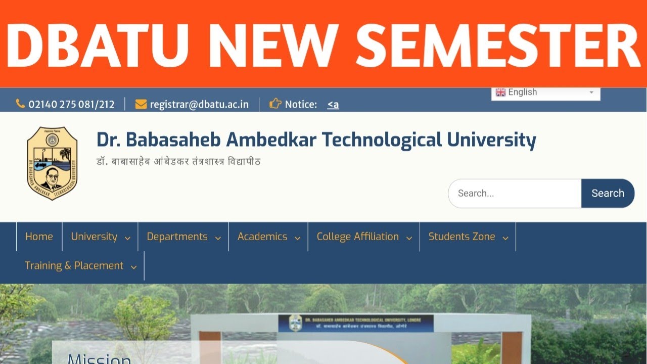 dbatu University Academic year Odd Semister Timetable 2021-22 #dbatu ...