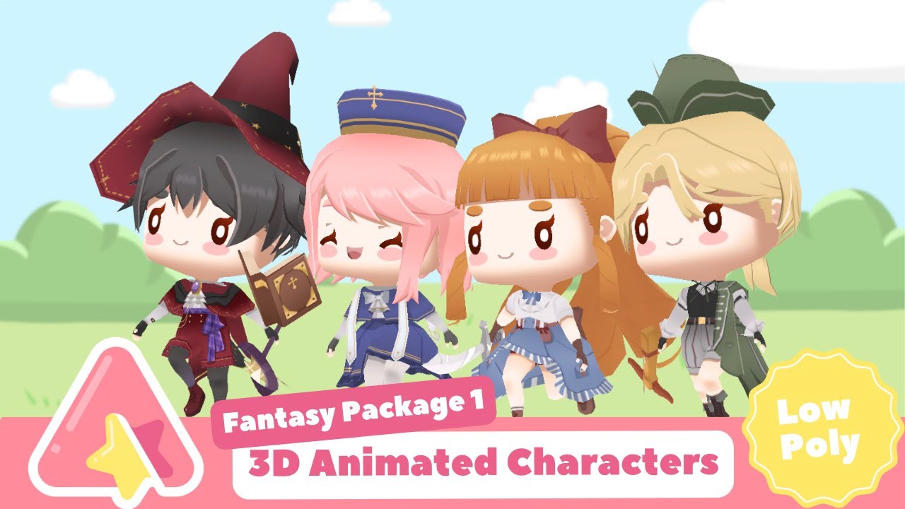 [UNITY ASSETS] 3D Chibi Fantasy Character Pack 1 | Animated Low-Poly ...