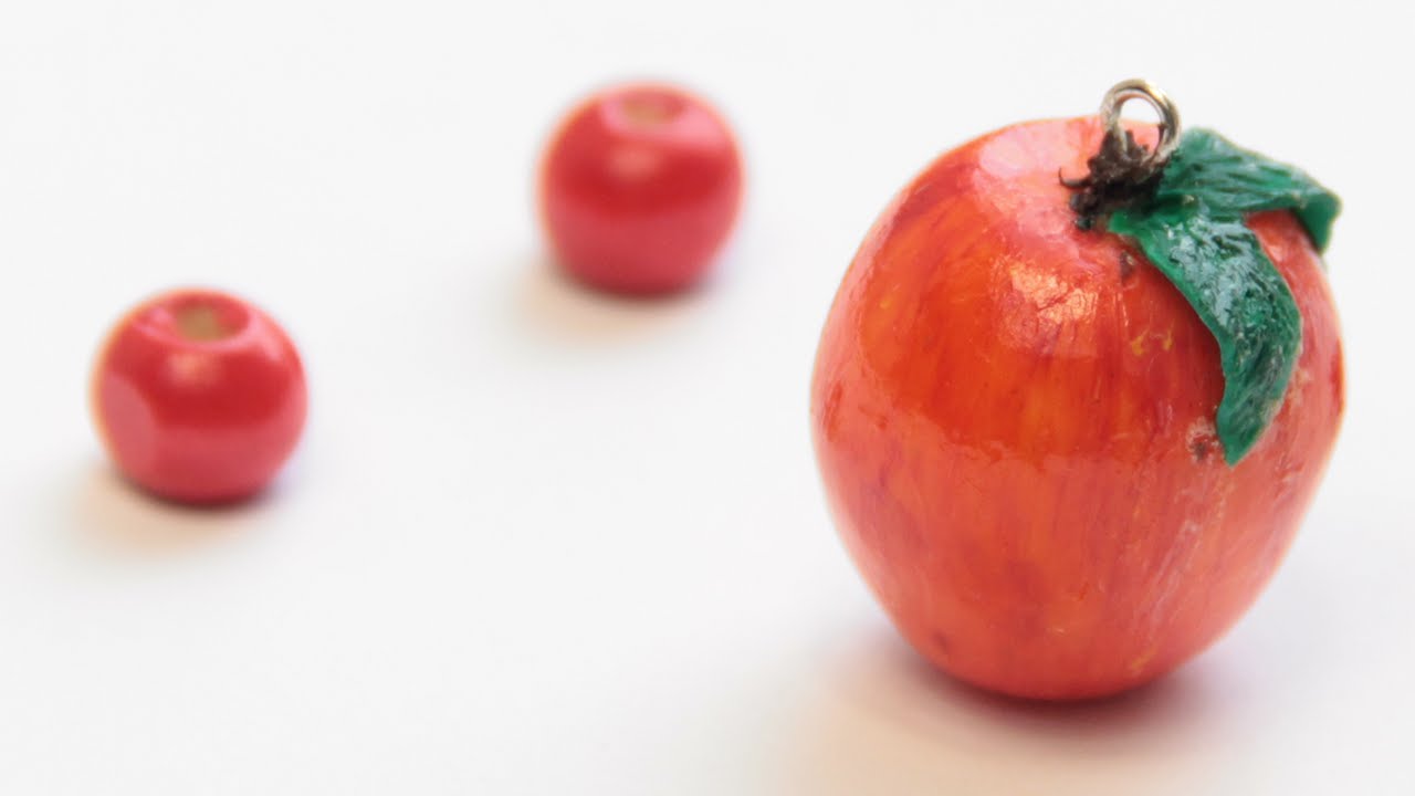DIY Apple | Miniature Food - Polymer Clay Tutorials - YouTube