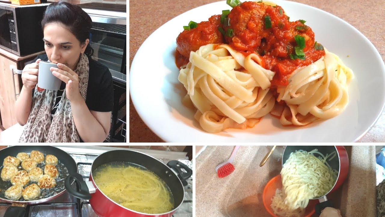 SPAGHETTI AND MEATBALLS - Busy Mom's Quick Lunch Routine- Easy Italian ...