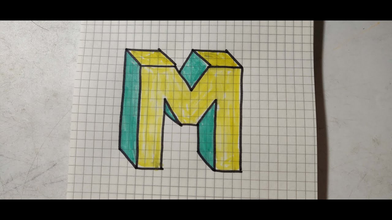 How to draw letter M ,so easy - YouTube