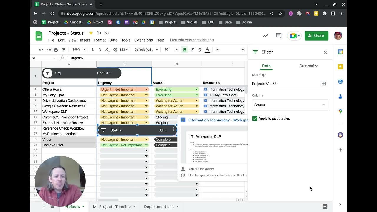My Lazy Spot - Google Sheets - Slicers or... Easy Filters in Google Sheets - YouTube