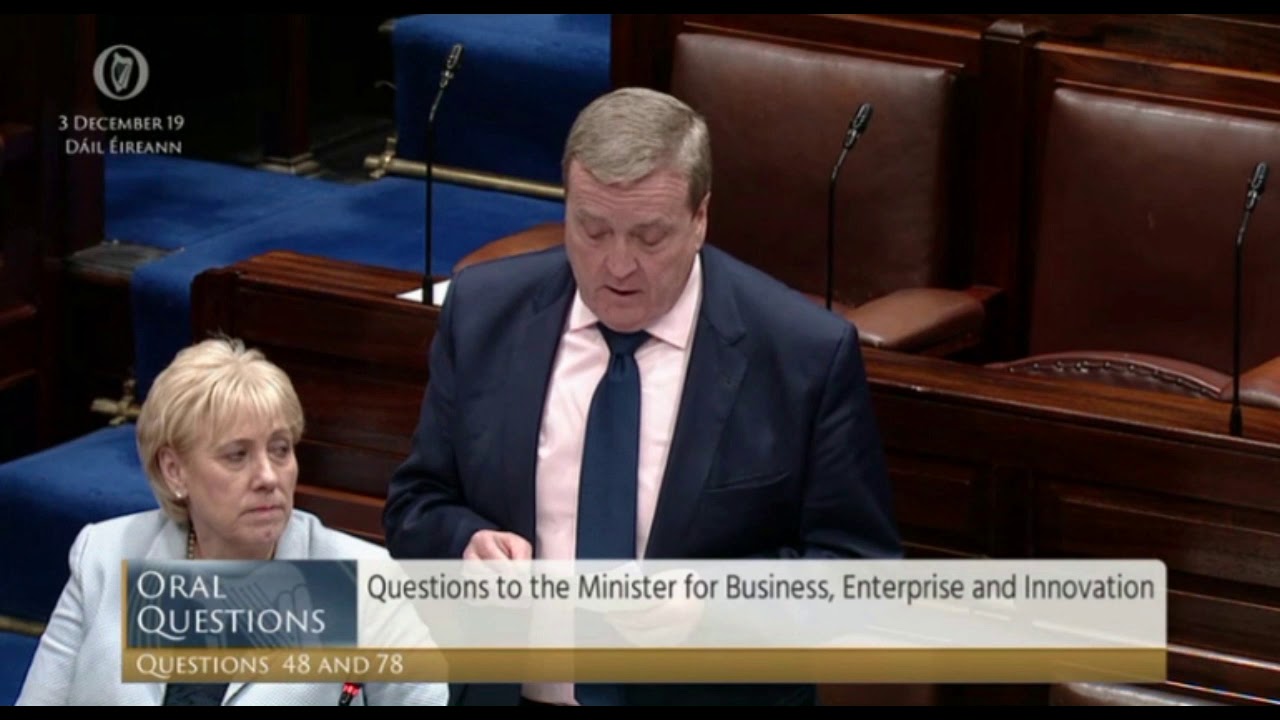 Martin Heydon TD - PQ to Minister Pat Breen regarding IDA - YouTube