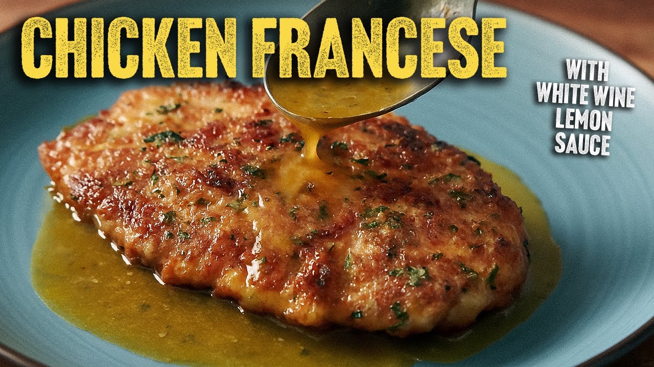 Chicken Francese with White Wine Lemon Sauce (Delicious Recipe) - YouTube