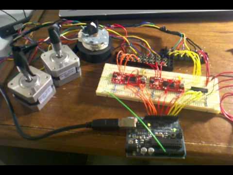 controlling multiple stepper motors with arduino - YouTube