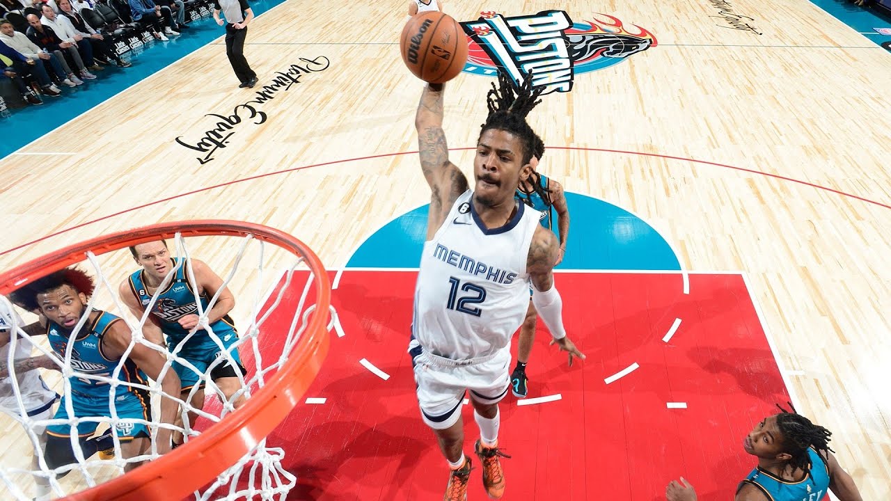 Ja Morant Flying Dunks vs Pistons 33 Pts! 2022-23 NBA Season - YouTube