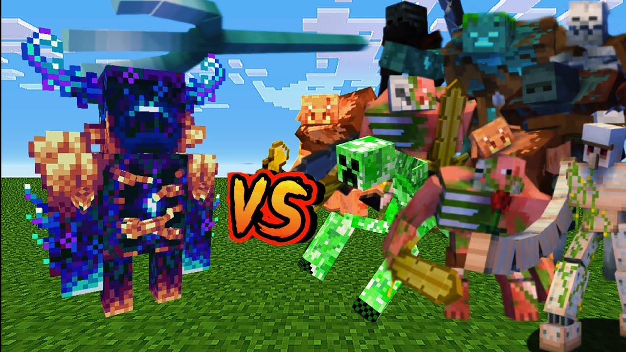WARDEN PLUS Vs NEW MUTANT CREATURE Minecraft Batalla de mods - YouTube