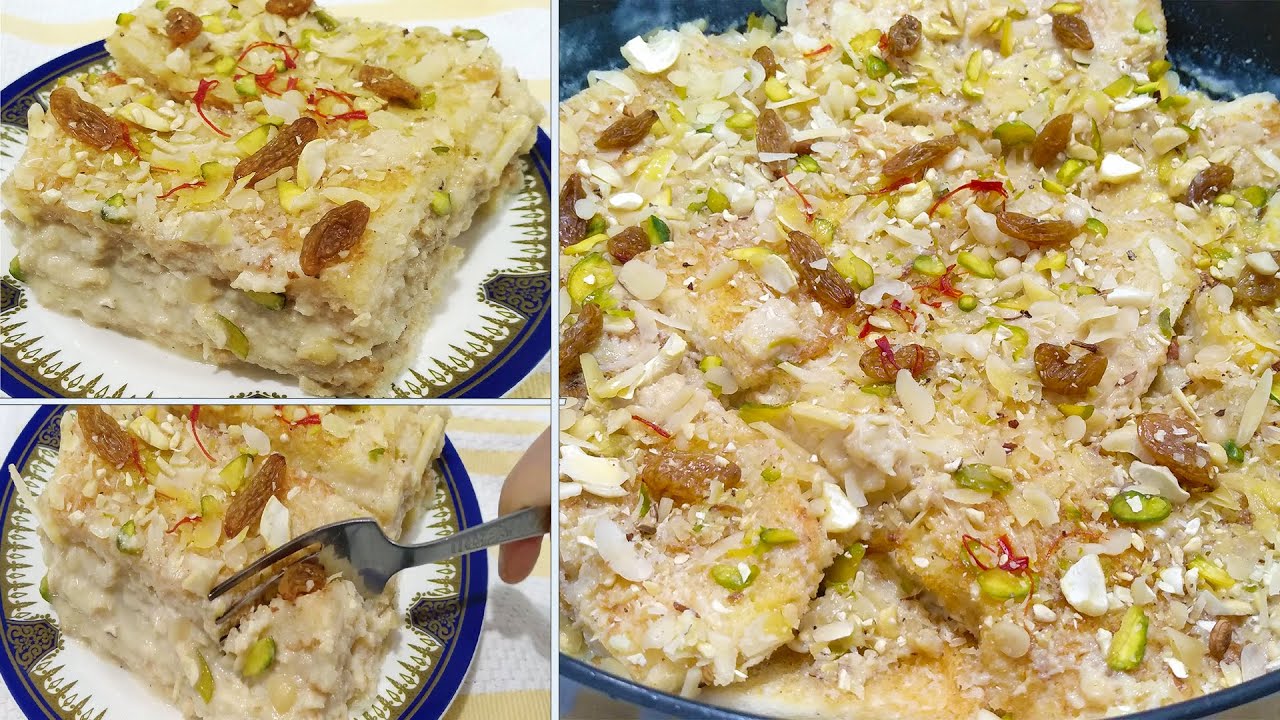 Bread Rabdi malai cake recipe in Kadai | No cream No egg No oven Rabdi ...