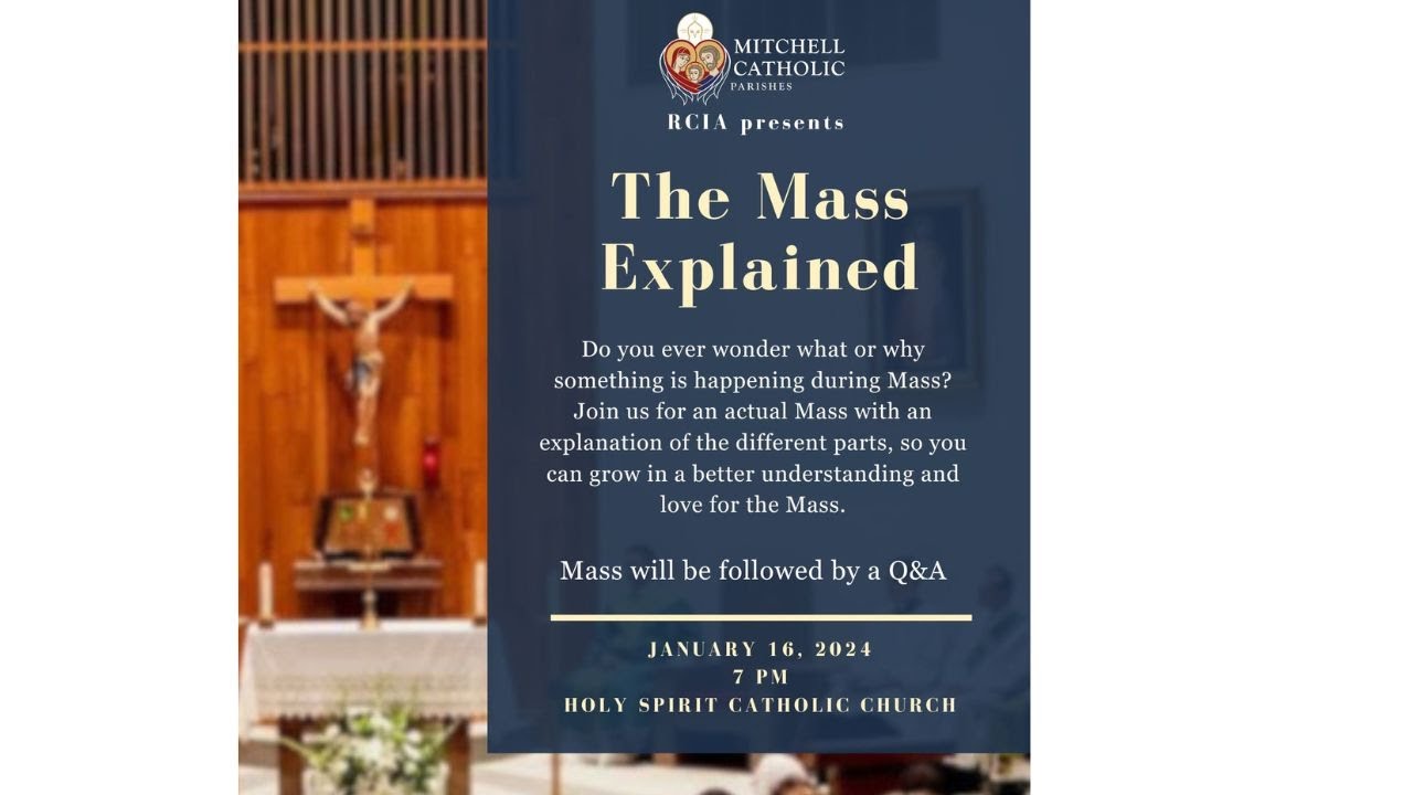 The Mass Explained - Mitchell Catholic Parishes - YouTube
