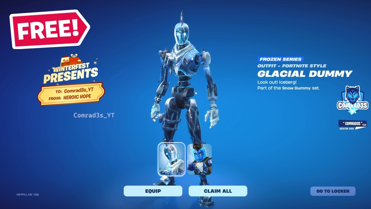 I Got FREE Glacial Dummy Skin EARLY because of Epic's Mistake - YouTube