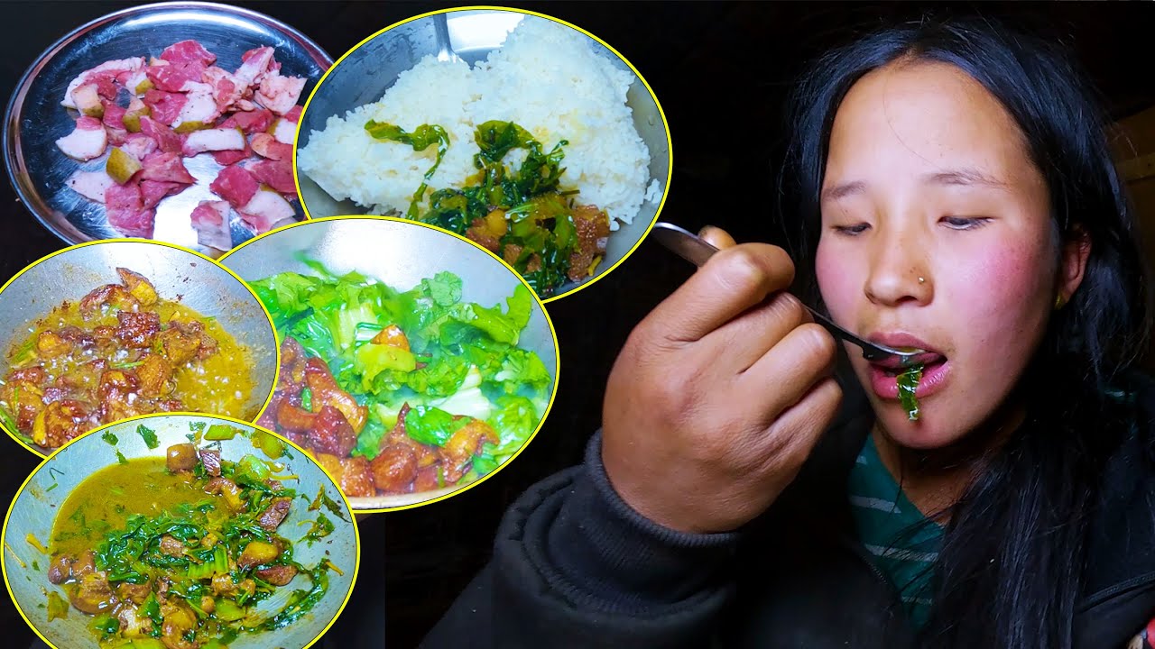 Manjita Cooking pork Curry || Mr Nati & Manjita enjoying pork meal ...