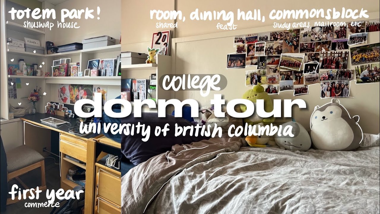 UBC FIRST YEAR DORM TOUR totem park, floor lounge, commonsblock, dining ...