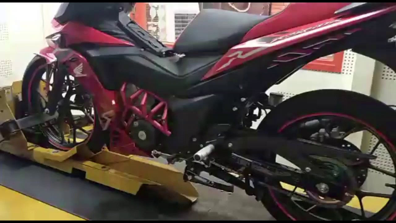 Honda Rs150, Standard Engine, Ecu Uma M5. d5 dyno lab - YouTube