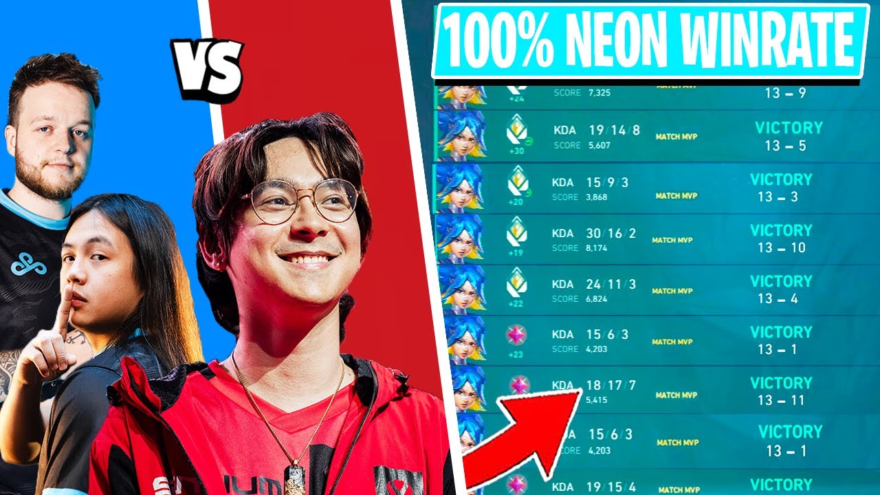 How TenZ Hard Whiff, but speed running Pro Players with his 100% Neon ...