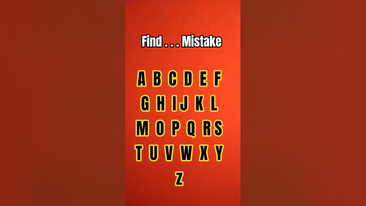 Find The Abcd Mistake Shortvideo Youtube