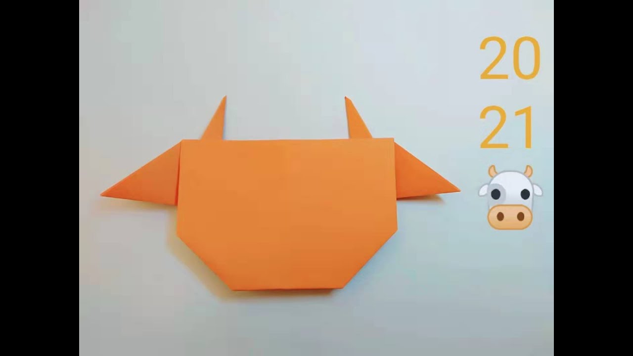 Easy origami bull tutorial - YouTube