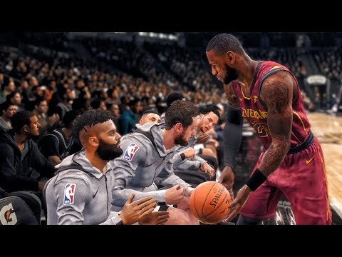 LEBRON JAMES TAUNTS SPURS BENCH & FANS! NBA Live 18 The One Career Gameplay