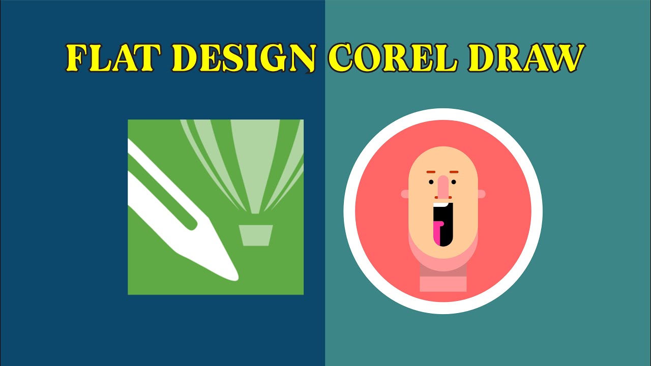FLAT DESIGN COREL DRAW | GRAPICH DESIGN TUTORIAL | VECTOR KARAKTER ...