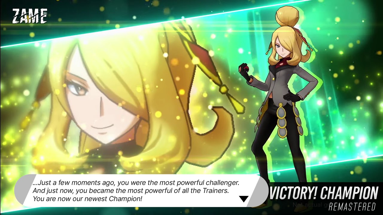 Victory Champion Cynthia Remastered Pokémon Brilliant Diamond And Shining Pearl Youtube