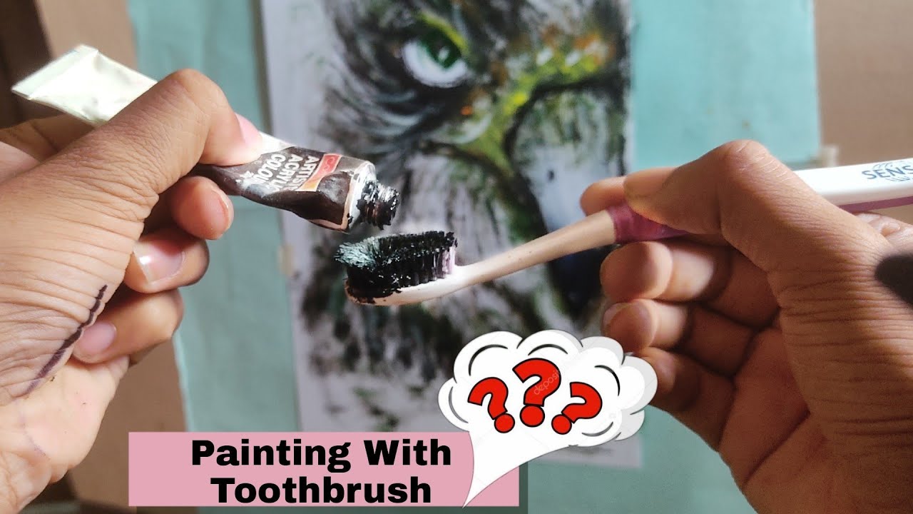 Painting with Toothbrush / Teraa Artist - YouTube