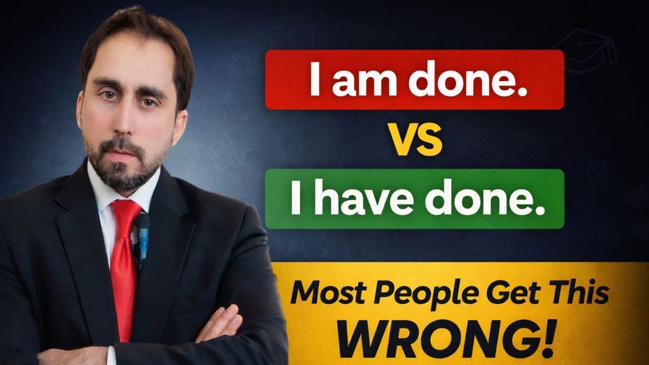 Iam done Vs I have done | Do you know the difference #learnenglish ...