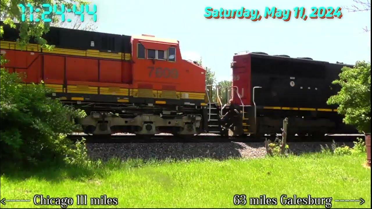 5/11/24 BNSF Mendota Sub Trains w/ 2 Phase 7 Leaders, Phase I, CREX, CN SD75I Leader - YouTube