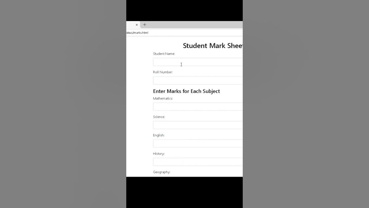 Student Marks Sheet | 2024 | #coding #students #marks #webdevelopment #ytshorts #yttrending # ...