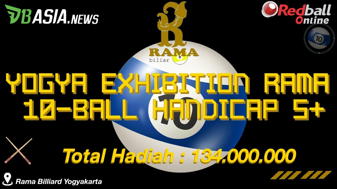Axel Mazhu ( 3+ ) vs Teguh TJM ( 4 ) , Yogya Exhibition Rama 10 Ball 2021 Babak Penyisihan Sesi ...