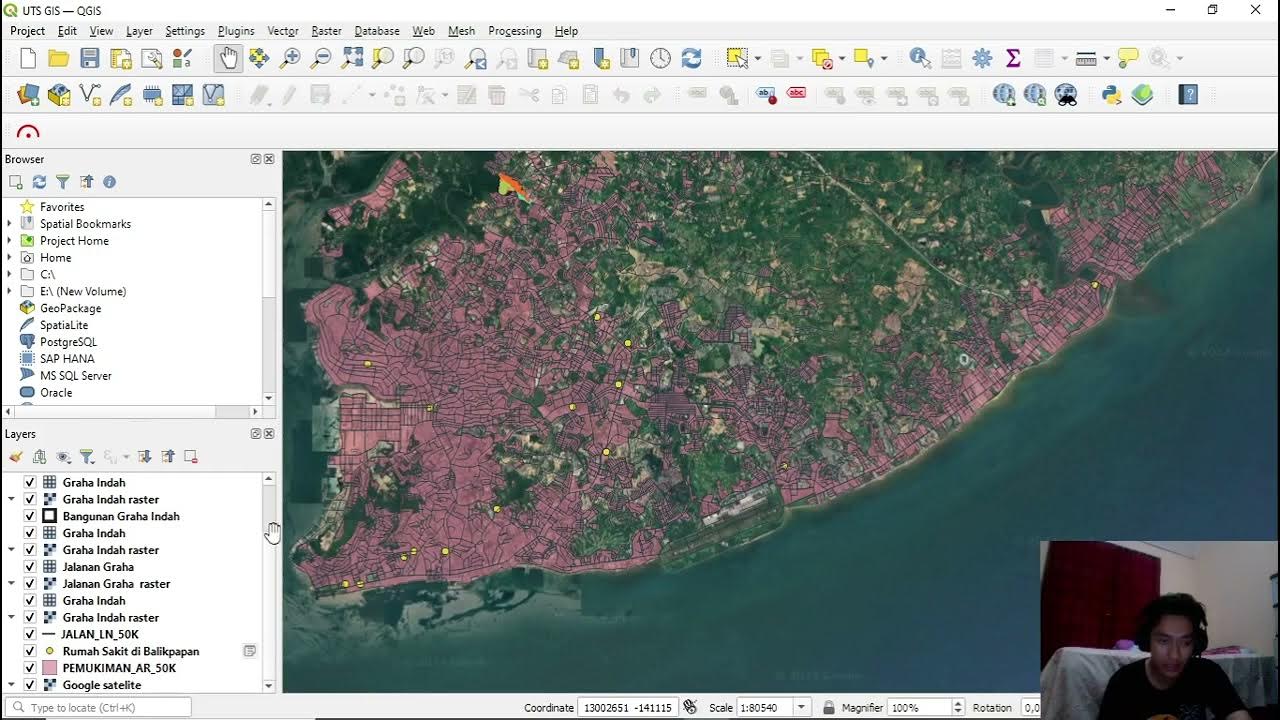 Analisis 4 Layer pada aplikasi QGIS dan klasifikasi Building and Roads dengan plugin Mapflow ...