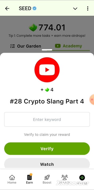 Seed keyword #28 Crypto Slang Part 4 | seed video code answer | seed video keyword #seedcode # ...