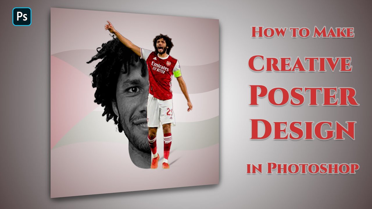 How to Make Creative football Poster Design in Photoshop - YouTube