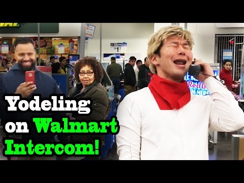 YODELING on WALMART INTERCOM!! - SINGING IN PUBLIC!! (Yodeling Kid!)