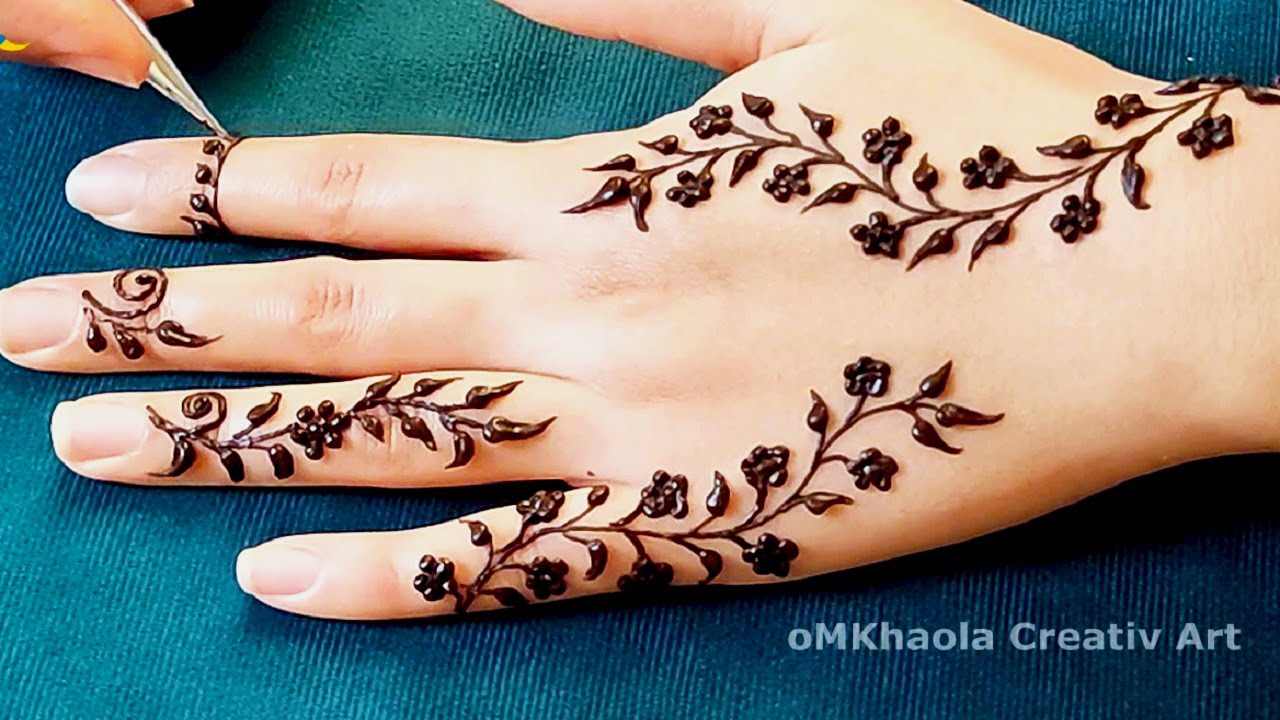 Easy Simple Mehndi design - Beautiful Mehndi designs - cara pakai henna ...