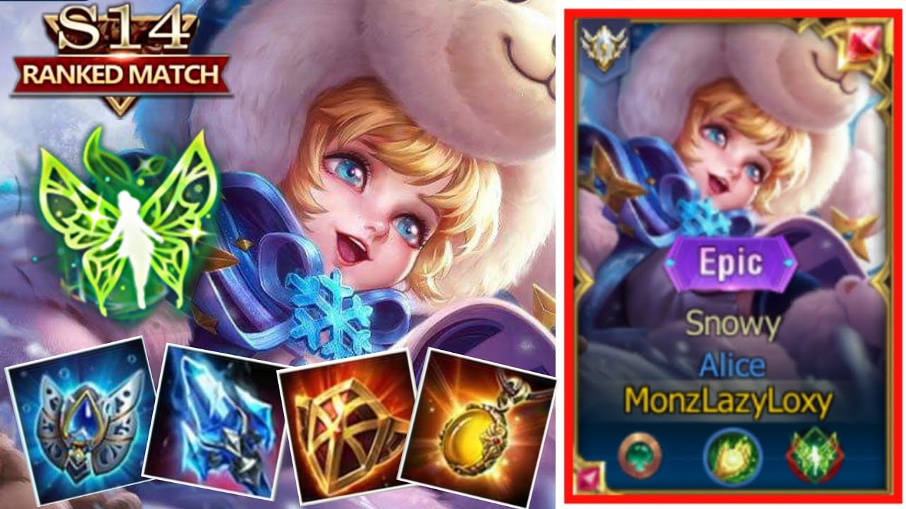 ROV : ลงแรงค์ Alice อลิซ (คอน65ดาว) ออกของโหด+รูน+พลังแฝง !! - YouTube