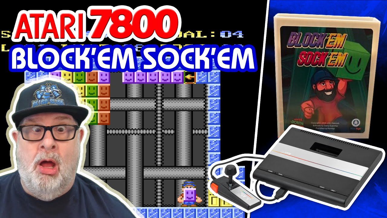 ATARI 7800 Block'em Sock'em! A John Hancock Game! Bonus Game ...