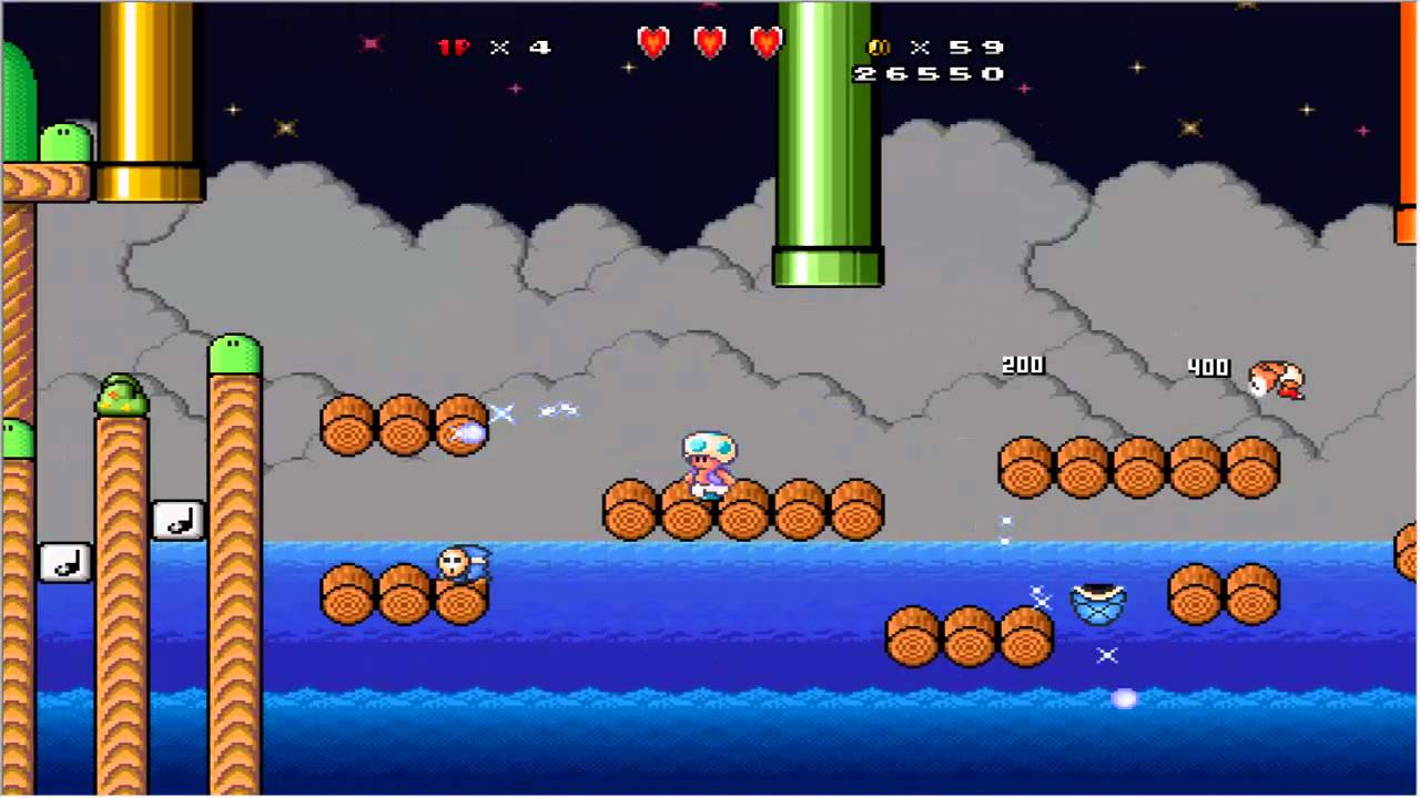 SMBX Custom Level - Night Walk - YouTube