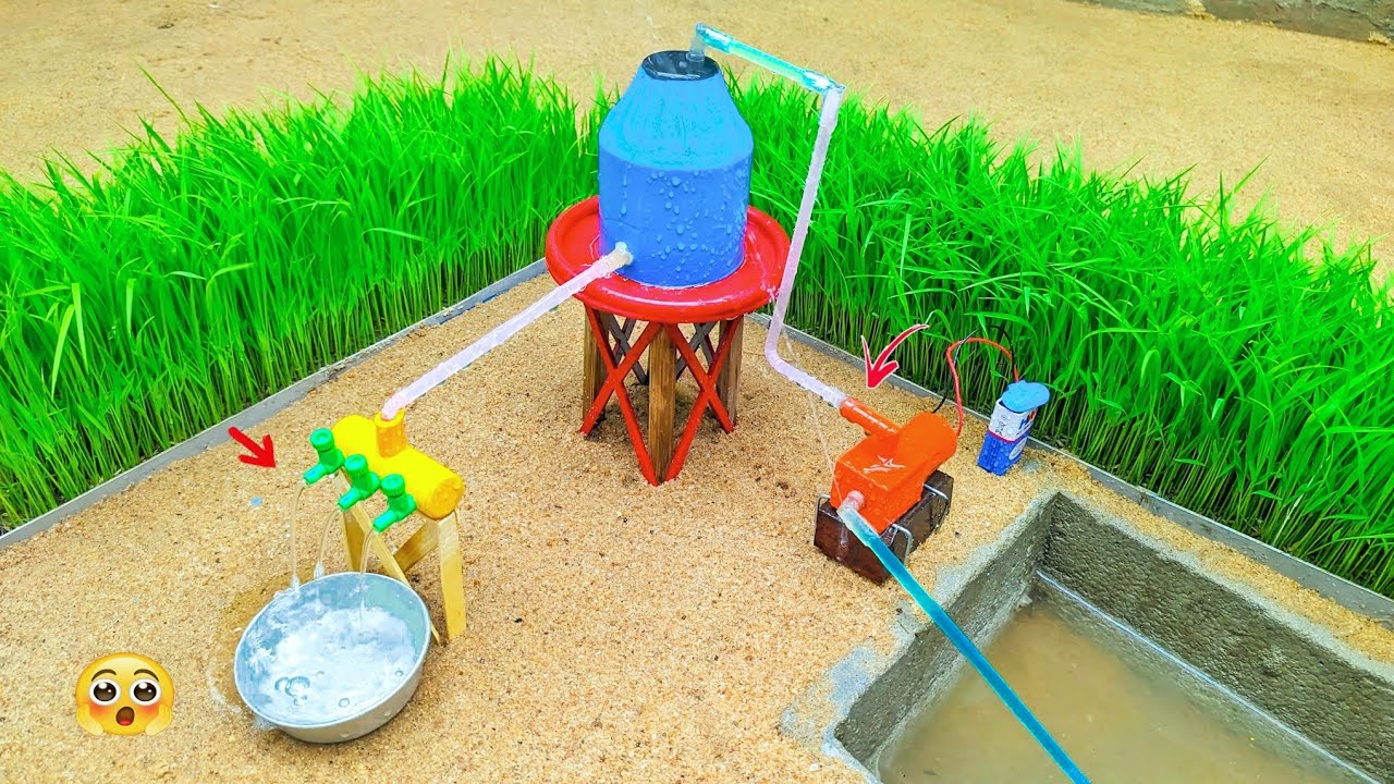 How to make a water tank with water pump | @Make_Toys @toystory7209 ...