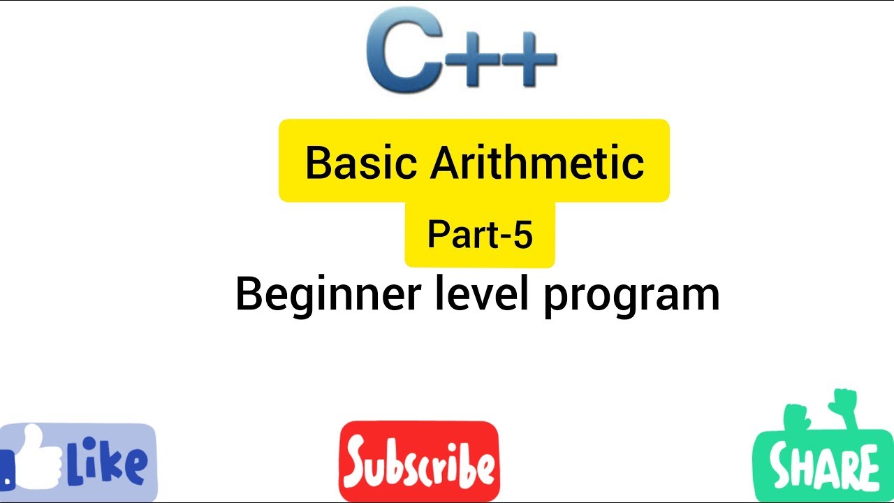 Basic Arithmetic C Program For Beginner Level Part 5 Easy Learning