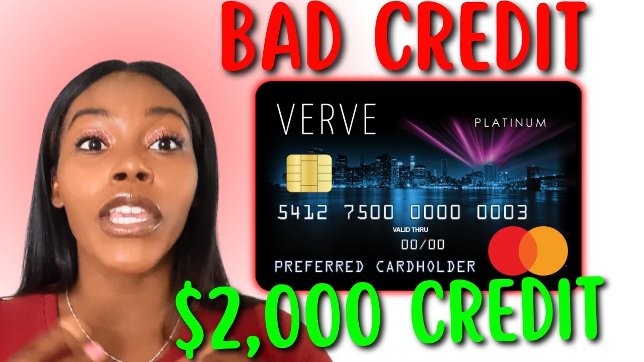 $2,000 Credit Card With Bad Credit | Verve Credit Card | Double Your ...