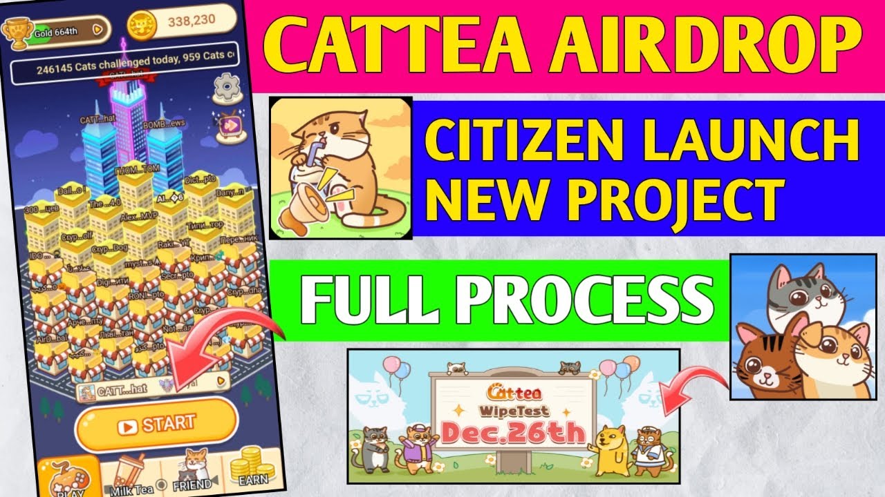 Catizen Airdrop Launch New Airdrop😱 | Cattea Airdrop Coin Earning ...