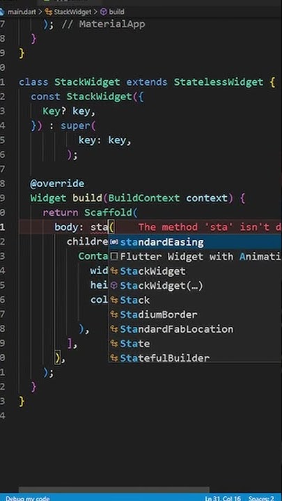 Stack Widget Using Positioned Parameter - Flutter #shorts - YouTube