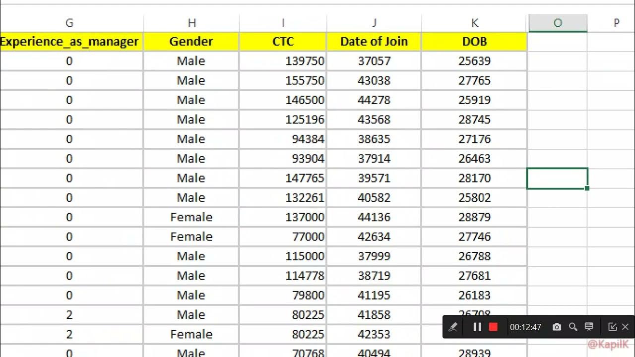 Excel Lecture 1 - YouTube