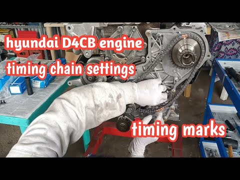 starex d4cb timing mark/timing chain installation.. - YouTube