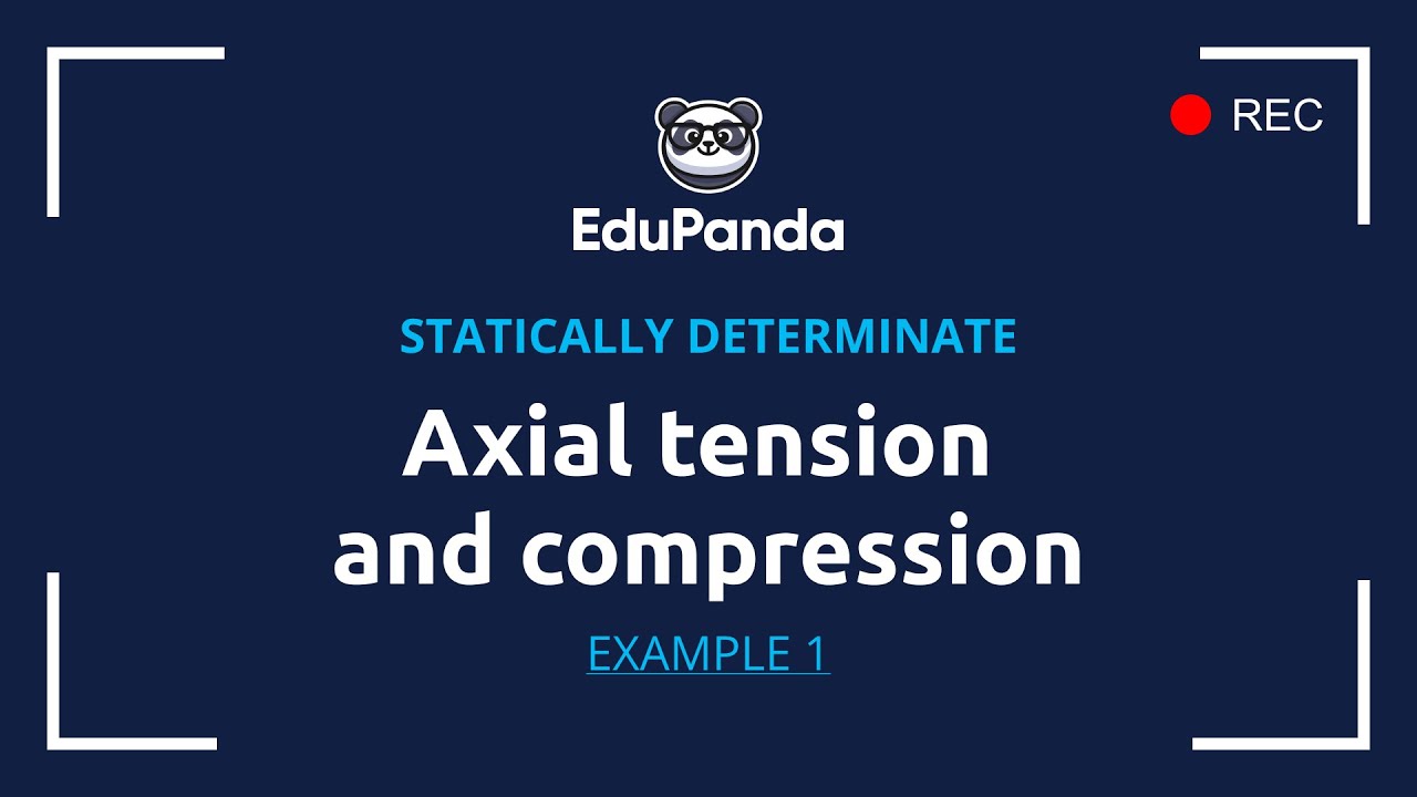 Axial tension and compression - example 1 - YouTube
